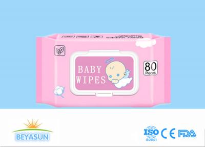 China Alcohol Free Unscented Baby Wet Wipes 150x200mm 100 Sheets Per Bag Pure Water for sale