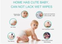China Alcohol Free Unscented Baby Wet Wipes 150x200mm 100 Sheets Per Bag Pure Water for sale