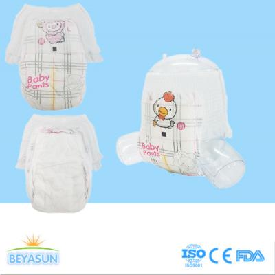 China Non Woven Fabric Soft Baby Pull Up Pants 3D Leak Prevention Channel 360 Elastic Waistband for sale