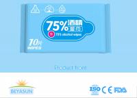 China OEM 75% Alcohol Antiseptic Disinfecting Wipes 80 Pcs 20x20cm Spunlace Nonwoven for sale