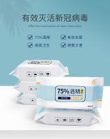 China OEM 75% Alcohol Antiseptic Disinfecting Wipes 80 Pcs 20x20cm Spunlace Nonwoven for sale