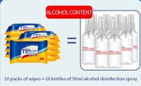 China 75% Alcohol Disposable Wet Wipes 18x20cm 20x20cm for Personal Care Use for sale