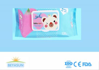 China Pure Water Flushable Baby Wipes 150x190mm Alcohol Free Unscented Wet Wipes 100 Sheet for sale