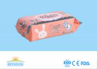 China Mother Care Fragrance Free Baby Wet Wipes Flip Top Pack 15-120gsm Custom Size for sale