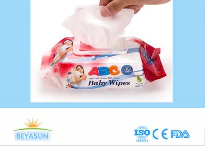 China Non Woven Disposable Baby Wipes 15x20cm 80gsm Unscented Aloe Vitamin E for sale