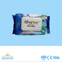 China Nonwoven 100% Cotton Disposable Baby Wet Wipes 80pcs Customizable 45gsm for sale
