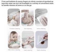 China Disposable Baby Wet Wipes 80 Count 15x20cm 99.9% Pure Water Flushable for Chile Market for sale