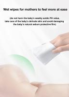 China 80-Piece Baby Wet Wipes Display Box - Spunlace Non-Woven Fabric 20-120gsm - Custom Sizes 14x18.5cm to 22x22cm for sale