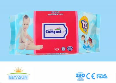 China Baby Pure Water Disposable Wet Wipe Unscented Embossed 15x20cm 80gsm for sale
