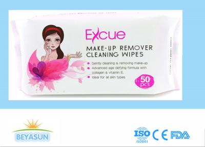 China Biodegradable Sensitive Skin Makeup Remover Wet Wipes 15x20cm 45gsm for sale
