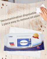 China Household Cleaning Wet Wipes 60pcs Kitchen Degreasing Nonwoven 20x15cm Quick Clean for sale