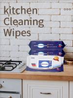 China Household Cleaning Wet Wipes 60pcs Kitchen Degreasing Nonwoven 20x15cm Quick Clean for sale