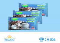 China Disposable Nonwoven Kitchen Cleaning Wet Wipes 80 Pulls Spunlace 200x180mm for sale