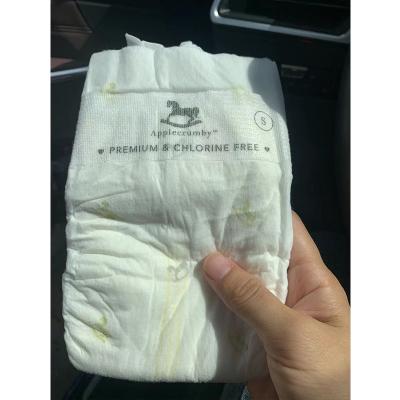China B Grade Stocklot Diapers 50 Pcs Bag Printed Design NB to XXL High Absorbency for sale