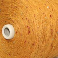 China Colored Sequin Yarn 3MM + 6MM Wool Blends Knitting Yarns Crochet Thread for sale