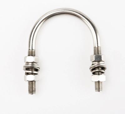 China Easy Installation, Vibration Resistance Corrosion 304 Stainless Steel U-Type Clamp for sale