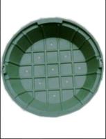 China 700mm Round SMC Composite Invisible Grass Planter Manhole Cover with Anti-Slip Surface for sale