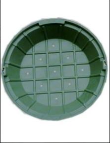 China 700mm Round SMC Composite Invisible Grass Planter Manhole Cover with Anti-Slip Surface for sale