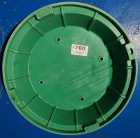 China 700mm Round SMC Composite Invisible Grass Planter Manhole Cover with Anti-Slip Surface for sale