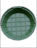 China 700mm Round SMC Composite Invisible Grass Planter Manhole Cover with Anti-Slip Surface for sale