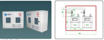 China High-Strength 2-Gang SMC Gas Meter Box with Lock & ISO9001 for sale