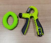 China Adjustable Grip Trainer 18x10x9cm Hand Strengthener Portable Metal Silicone Arm Exercise for sale