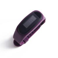 China ABS Silicone Pedometer Step Counter 999999 Steps Calorie Distance Tracker RoHS Certified Purple for sale