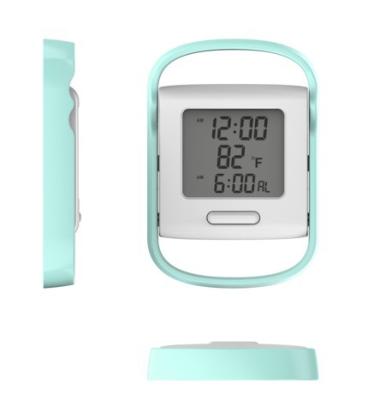 China ABS Digital Alarm Clock with Temperature Display 45g Travel Clock for Home for sale