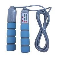 China PVC Jump Rope 300cm with Loop Counter for Fitness Training Blue PP Handle OK-168 for sale