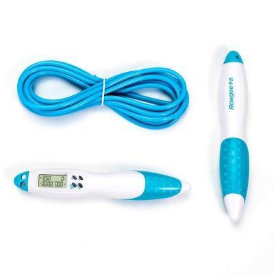 China Adjustable Bearing Speed Jump Rope Blue Home Fitness Skipping Rope 3m Length PVC for sale