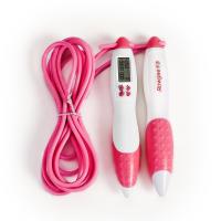 China Adjustable Fitness Jump Rope 2.5M PVC Pink Skipping Rope for Aerobic Exercise JP-100 for sale