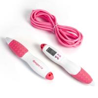 China Adjustable Fitness Jump Rope 2.5M PVC Pink Skipping Rope for Aerobic Exercise JP-100 for sale