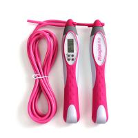 China Anti Slip Handle Weighted Jump Rope 280g Pink Speed Skipping Rope 300cm for sale