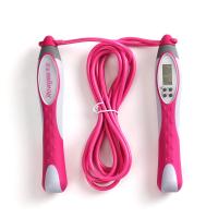China Anti Slip Handle Weighted Jump Rope 280g Pink Speed Skipping Rope 300cm for sale