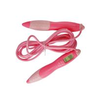 China Fitness Jump Rope JP-100 All Pink Weight Bearing Aerobics Skipping Rope 300cm PVC Rope for sale
