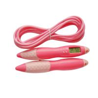 China Fitness Jump Rope JP-100 All Pink Weight Bearing Aerobics Skipping Rope 300cm PVC Rope for sale