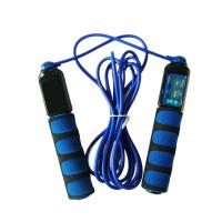 China Custom Logo Electronic Skipping Rope with Loop Counter up to 9999 Dark Blue Black 300cm for sale
