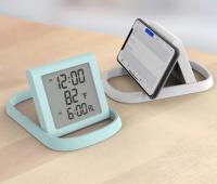 China Flipping Digital Alarm Clock Stand 1127818 MM 1 LR44 Multifunctional Travel Clock for sale