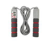 China Kids Skipping Jump Rope with Loop Counter 300cm Rope Wooden Handle CR2032 Battery for sale