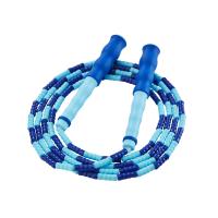 China Beaded Jump Rope Adjustable 2600mm Nylon Rope PVC Beads PP TPE Handle for Fitness for sale