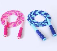 China Adjustable Fitness Jump Rope 2600mm Nylon Soft Beaded Tangle-Free for High Intensity Workouts for sale