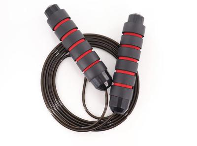 China Adjustable Speed Jump Rope 3000mm PVC Steel with Removable Weights 160g Pair for sale