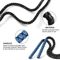 China Heavy Duty Weighted Jump Rope 25mm Thick PET Rope for Fitness Training 1150g for sale