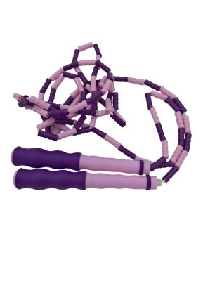 China Soft Beaded Fitness Jump Rope 2600mm Adjustable Nylon Rope PVC Beads for Children School Gym Exercise for sale