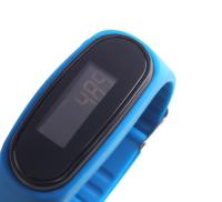 China Dark Blue ABS Silicone Pedometer Watch Fitness Tracker 36g Step Counter 999999 for sale