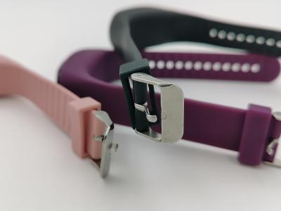 China ABS Silicone Pedometer Step Counter 999999 Steps Calorie Distance Tracker RoHS Certified Purple for sale
