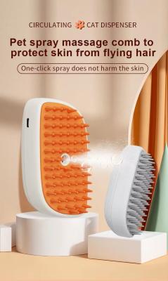 China Pet Steam Massage Brush 11.8x6.8x5.5cm Dual Function Steam and Massage for Pet Grooming for sale