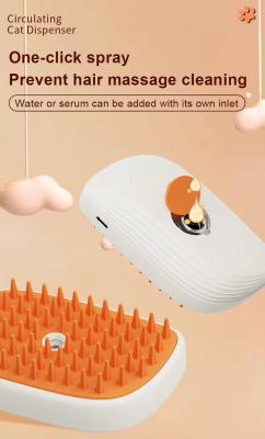 China Pet Steam Massage Brush 11.8x6.8x5.5cm ABS Silicone Deep Cleaning Relaxing Grooming Tool for sale