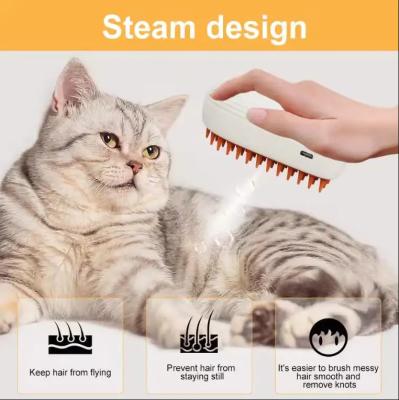 China 3-in-1 Pet Steam Massage Brush 11.8x6.8x5.5cm for Grooming Hair Removal Cleaning for sale