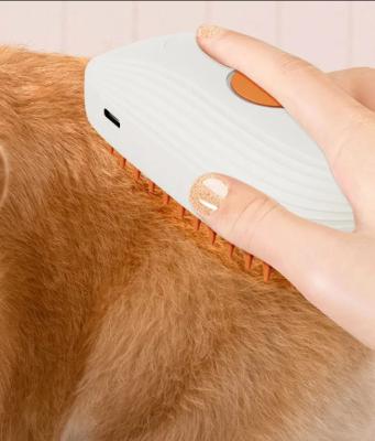 China Rechargeable Pet Steam Massage Brush 3 in 1 Hair Cleaning Comb for Cats Dogs 98g for sale